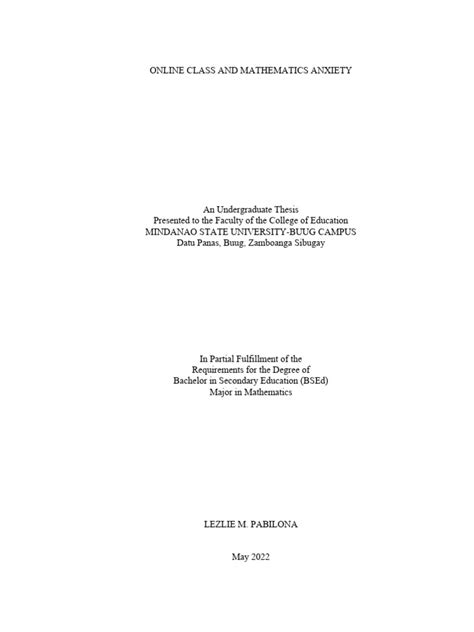 Thesis Sample Pdf Cognition