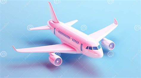 Tiny Cute 3d Plane A Delightful Miniature Aviation Marvel Stock