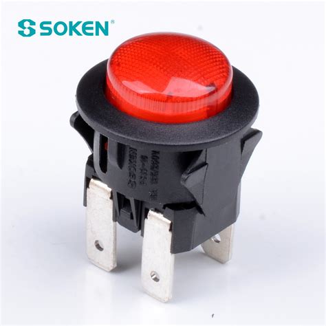 Small Red Push Button Switch China Ningbo Master Soken Electrical