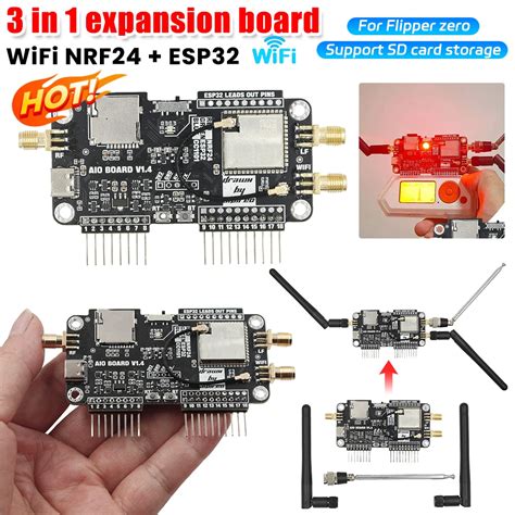 For Flipper Zero Multiboard Expansion Board 3 In 1 2 4g Module