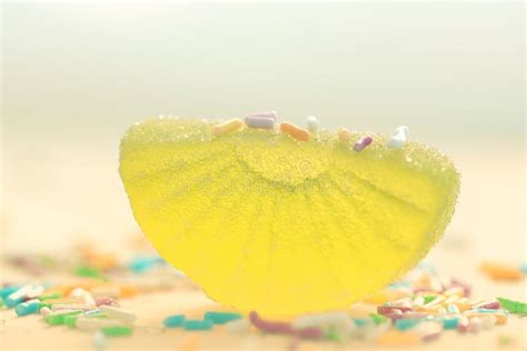 Lemon Sliced Candy In Sugar Stock Image Image Of Sliced Tasty 118438003