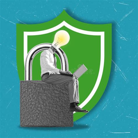 Creative Concept Of Innovative Thinking And Cybersecurity Featuring A Person With A Light Bulb
