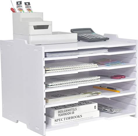 Jp Yfs A3書類ラック A3レターケース デスクトレー 卓上整理整頓 高さ調節可能 横型 縦型 5 7 9段（浅深対応） 積み重ね 頑丈 おしゃれ 組立簡単 A3