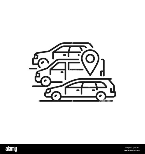 Carpool Share Service Carpooling Or Car Sharing Ride Sharing And Lift Sharing Linear Icon