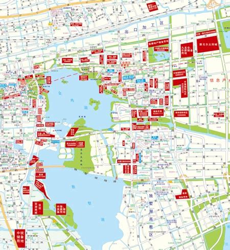 苏州工业园区行政地图 苏州工业园区地图行政