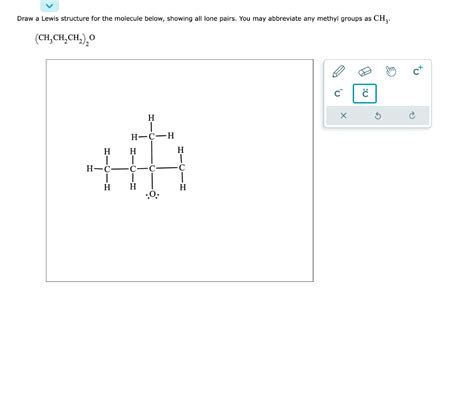 Solved Draw A Lewis Structure For The Molecule Below