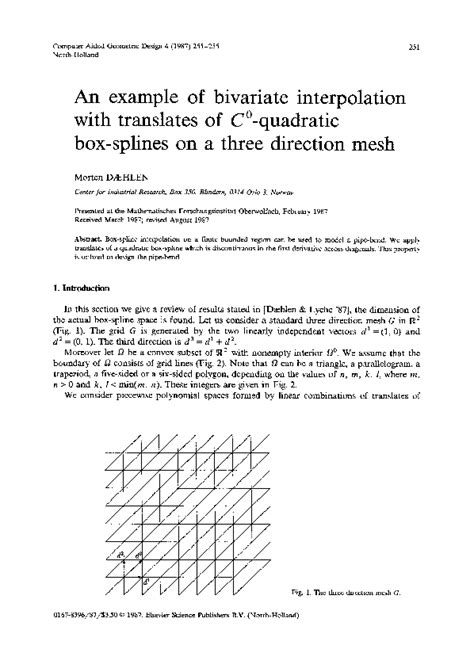 Pdf Bivariate Interpolation Using Box Splines