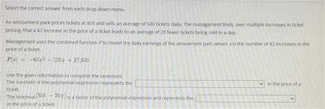 [answered] Select The Correct Answer From Each Drop Down Menu An Kunduz