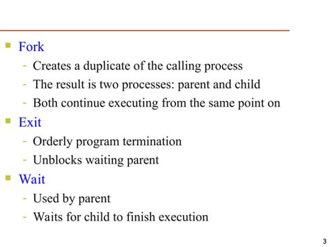 fork system call in the main concept ppt