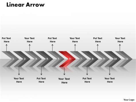 Editable Ppt Linear Arrows 11 State Diagram Time Management PowerPoint 7 Image