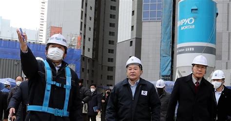 원희룡 국토부 장관 건설노조 파업 부산 아파트공사현장 점검