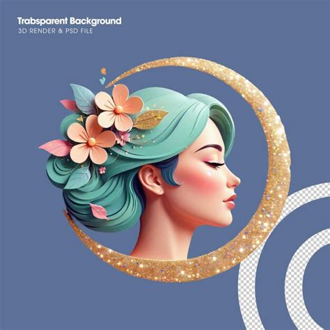 Premium Psd Psd 3d Character Female Isolated Illustration