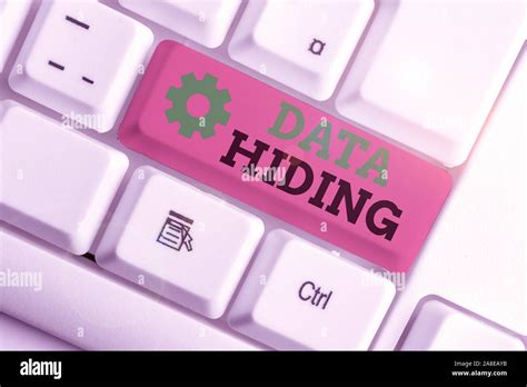 Conceptual Hand Writing Showing Data Hiding Concept Meaning Secretly Embedding Data In Graphics