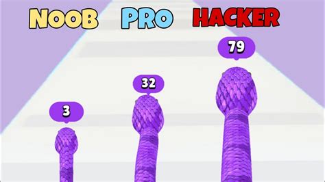 NOOB Vs PRO Vs HACKER Snake Run Race YouTube