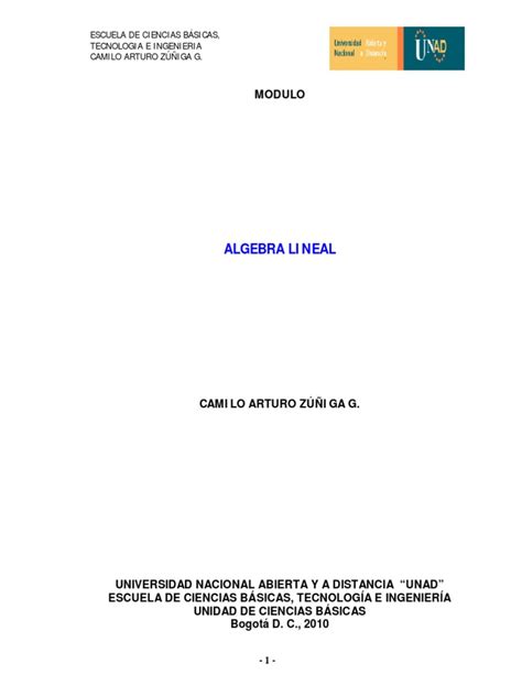 Modulo Algebra Lineal Pdf Determinante Espacio Vectorial