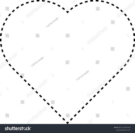 Heart Shape Dotted Symbol Icon Vector Stock Vector Royalty Free 2172079329 Shutterstock