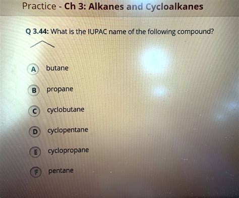 Solved Practice Ch 3 Alkanes And Cycloalkanes Q 344 What Is The