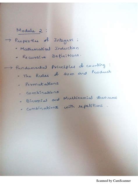Module 1 Hand Written Notes Principle Counting Set Theory Inclusion And Exclusion Pdf Pdf