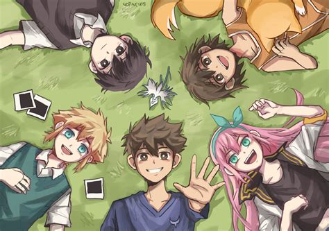 Omori Heroes United Sunny Kel Aubrey Basil And Hero Smiling In Hd By