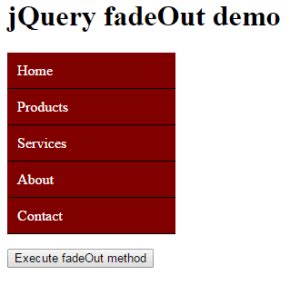 JQuery FadeIn FadeOut FadeToggle