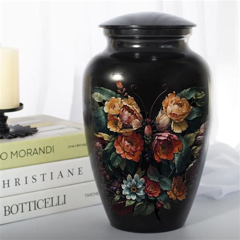 Contid Urns For Ashes Adult Male Black Butterfly Memorial