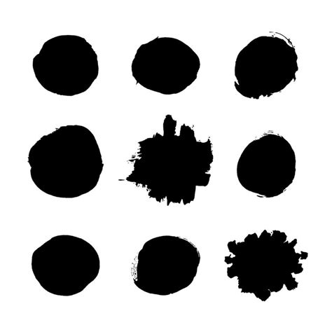 Set Of Brush Strokes And Spots Elements Of Artistic Design Abstract Vector Drawing 28635490
