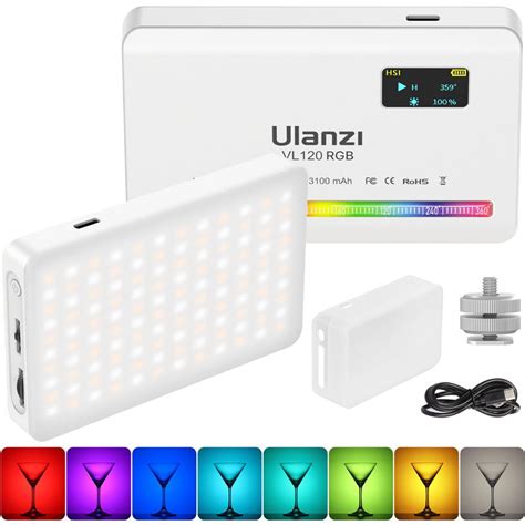 Ulanzi Vl120 Rgb Led Video Light Up To 9000k Temperature And 20 Lighting Effects For Photo