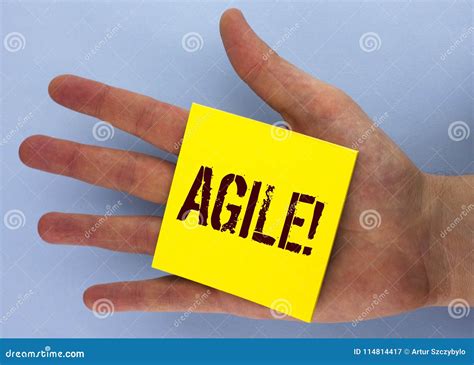 Text Sign Showing Agile Motivational Call Conceptual Photo Develop An Agility Towards