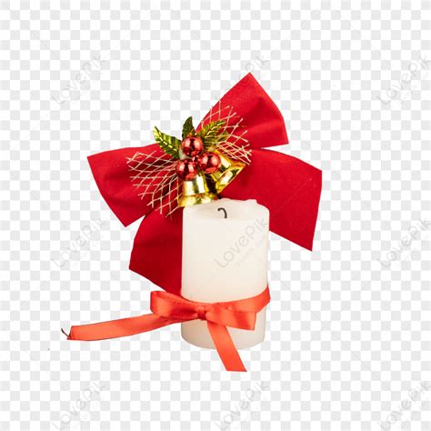 붉은 활과 간단한 크리스마스 원통형 촛불골든개념 Png 일러스트 무료 다운로드 Lovepik