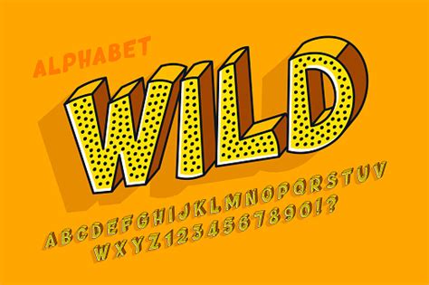 트렌디 한 3d 코믹 디자인 다채로운 알파벳 서체 3차원 형태에 대한 스톡 벡터 아트 및 기타 이미지 3차원 형태 다중 색상 대문자 Istock