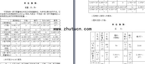 物理化学多种单位换算技术资料29页 给排水设计资料 设计资料 文档资料 筑图网