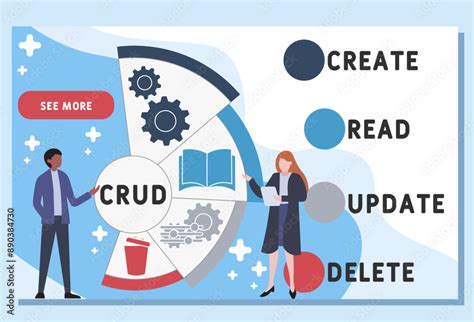 Crud Create Read Update Delete Acronym Business Concept Background Vector Illustration