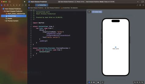 Swift Heart Disease Prediction App Project Project Gurukul