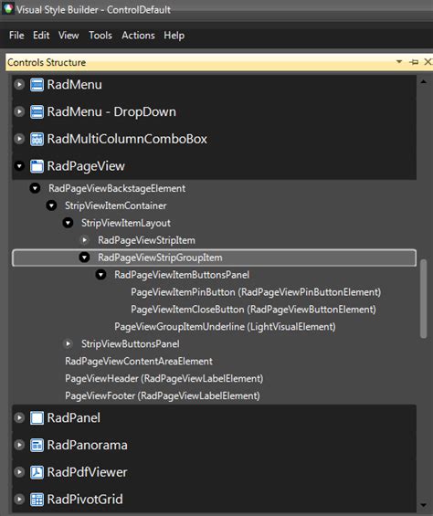 customizing backstage view radpageview telerik ui for winforms