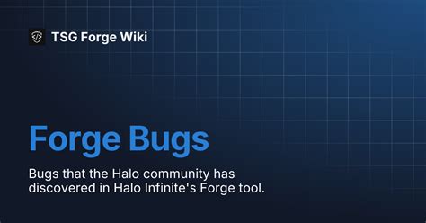 Forge Bugs Tsg Forge Wiki