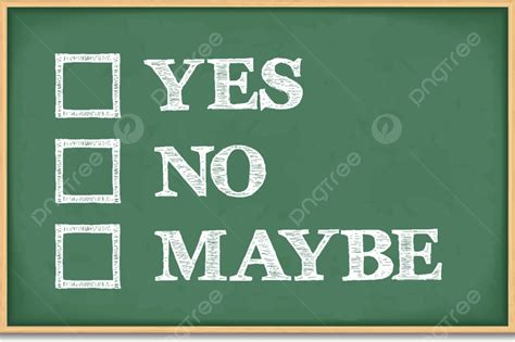 Yes No Maybe Clipart