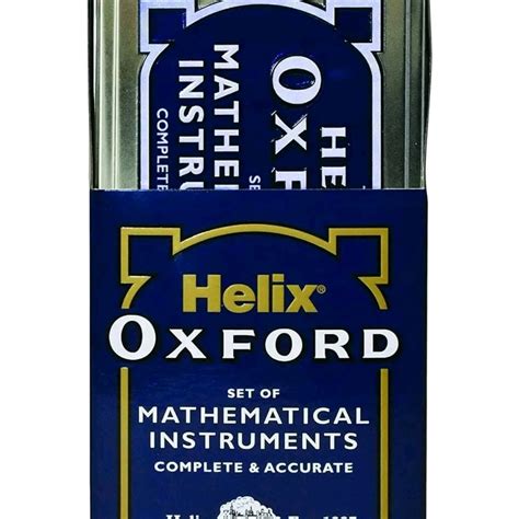 Helix Oxford Maths Set With Self Centring Compass Protractor Set Squares Macstationery