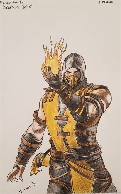 My MKX Scorpion Art By Far My Favorite Scorpion Design I Drew This After Watching The Animated