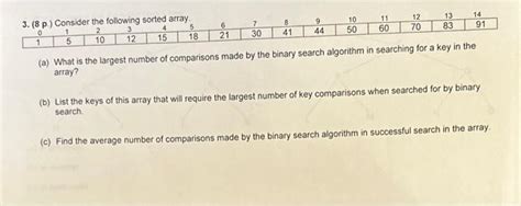 solved 3 a what is the largest number of comparisons made