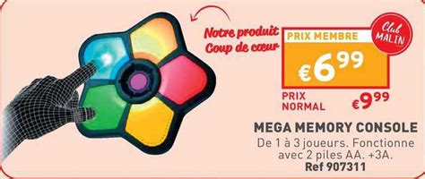 Promo Méga Memory Console Chez Trafic Icataloguefr