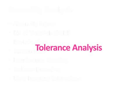 Tolerance Of Components While Assembly Parts Ppt
