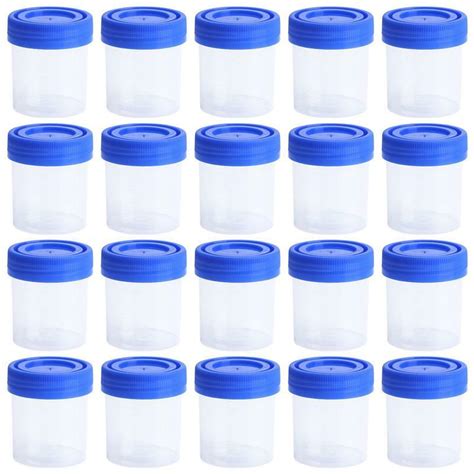 소변 수집 샘플 병 용기 표본 컵 실험실 실린더 색상 무작위 발송 50 개 40ml 학교 및 교육 용품