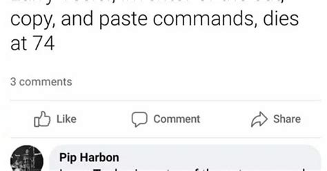 Larry Tesler Inventor Of The Cut Copy And Paste Commands Dies At 74