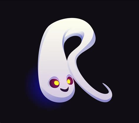 Halloween Ghost Font Scary Boo Typeface Letter R 49602784 Vector Art At Vecteezy