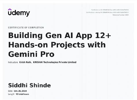 siddhi shinde on linkedin ai generativeai machinelearning udemy