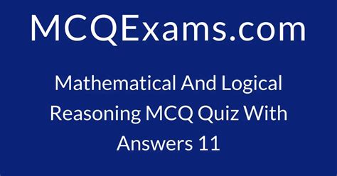 Mcq Questions For Class 11 Commerce Applied Mathematics Mathematical And Logical Reasoning Quiz