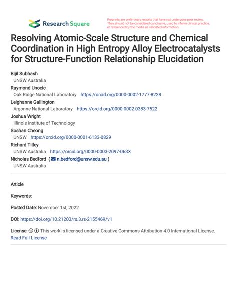 pdf resolving atomic scale structure and chemical coordination in high entropy alloy
