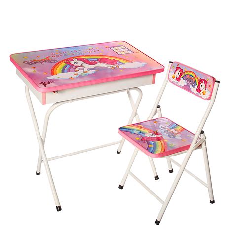 میز تحریر تاشو کودک یونی کورن قصرچوب