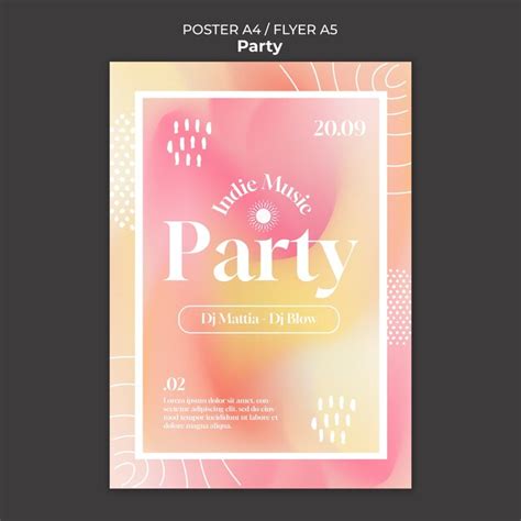 테마 파티 포스터 템플릿 무료 Psd 파일