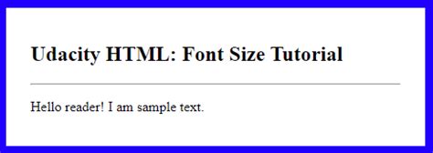 Getting Started With Setting HTML Font Size Udacity Tech